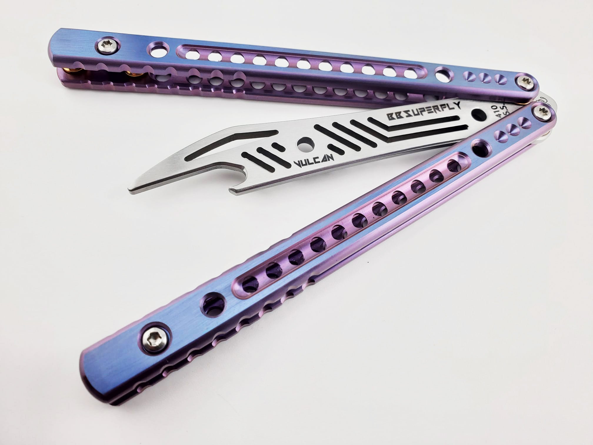 BBSuperFly Vulcan Series in Sapphire Blue and Purple Anodize – BBbarfly.com